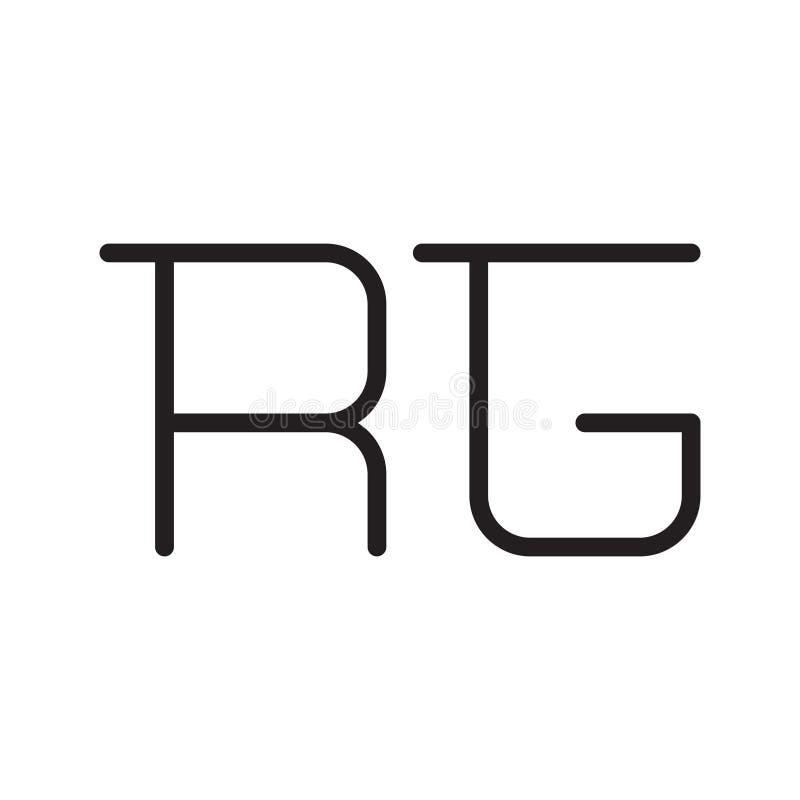 Rg Initial Letter Vector Logo Icon Stock Vector - Illustration of clean ...