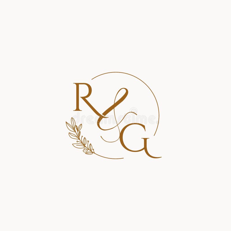 RG Initial Wedding Monogram Logo Stock Illustration - Illustration of ...