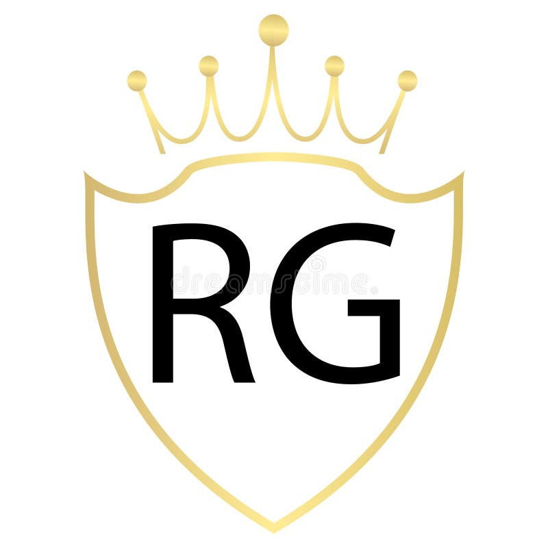 RG Letter Logo Design with Simple Style Stock Vector - Illustration of ...