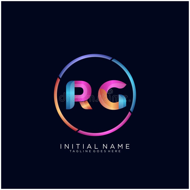 RG Letter Logo Icon Design Template Elements Stock Vector ...