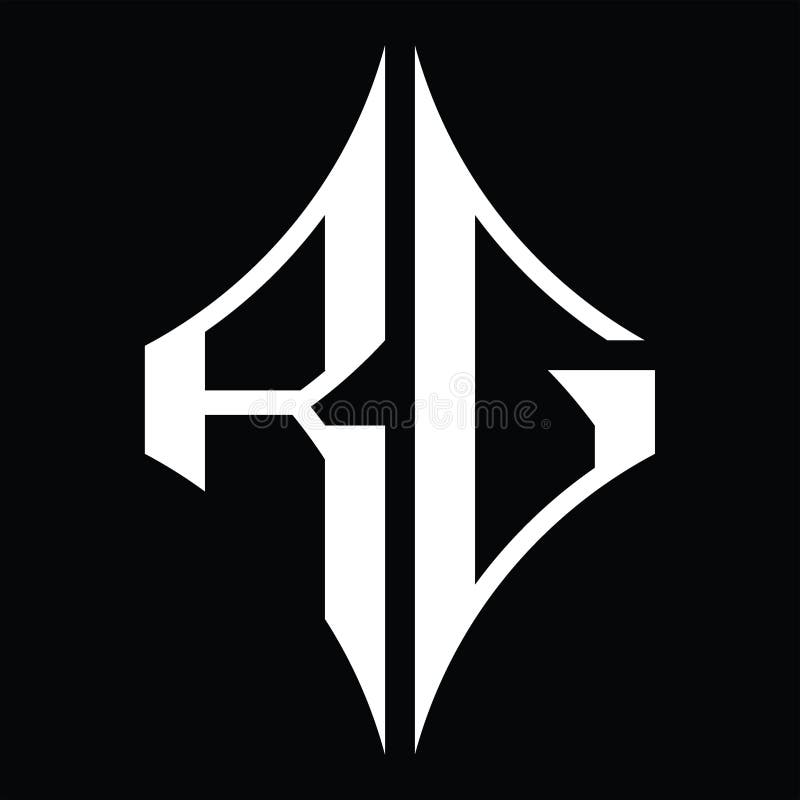 RG Logo Monogram with Diamond Shape Design Template Stock Vector ...