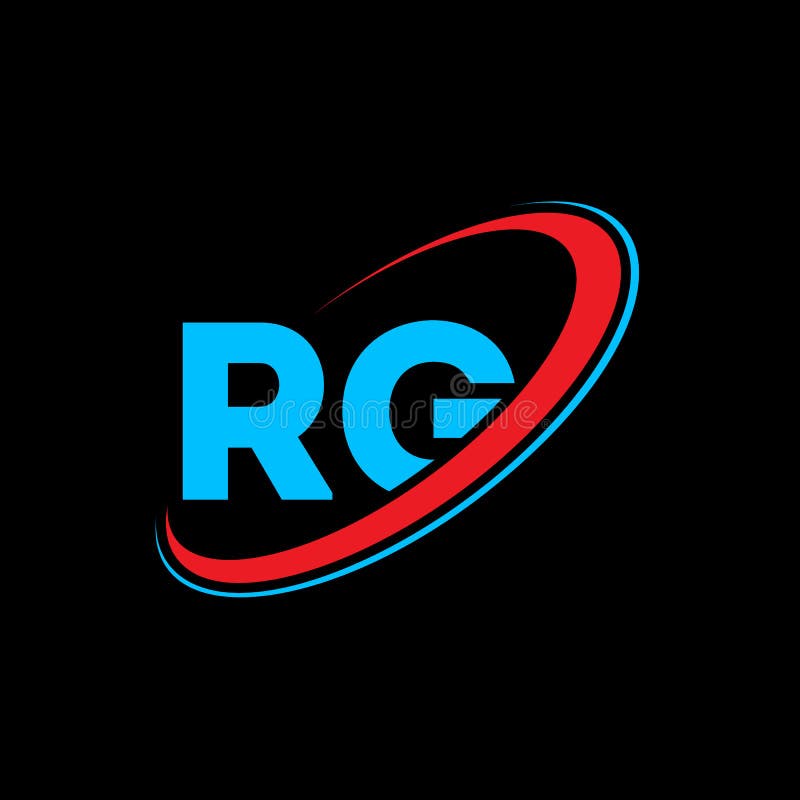 RG R G Letter Logo Design. Initial Letter RG Linked Circle Uppercase ...