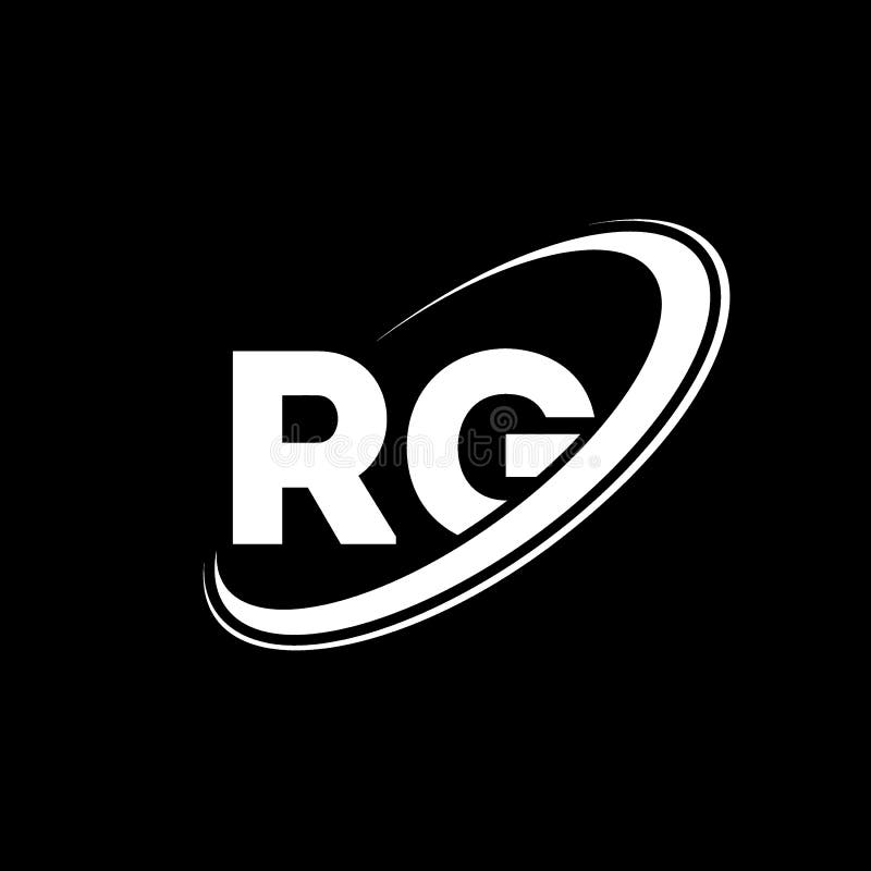 RG R G Letter Logo Design. Initial Letter RG Linked Circle Uppercase ...