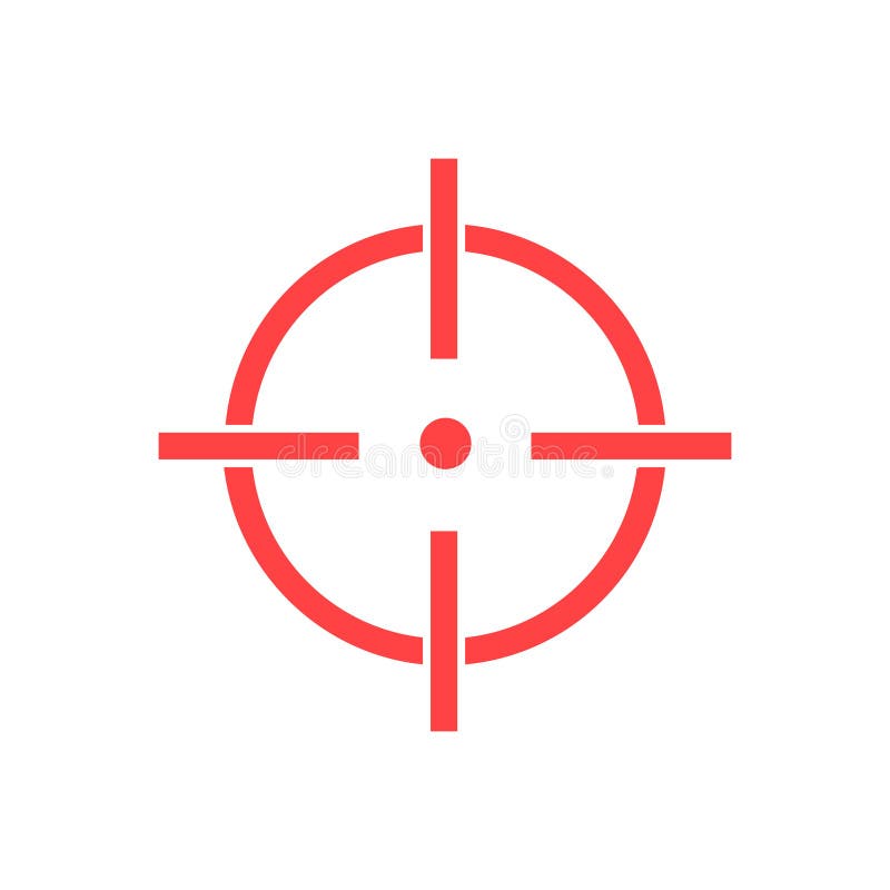 Crosshair Icon. Red Target Symbol. Sniper Scope Sign Stock Vector ...