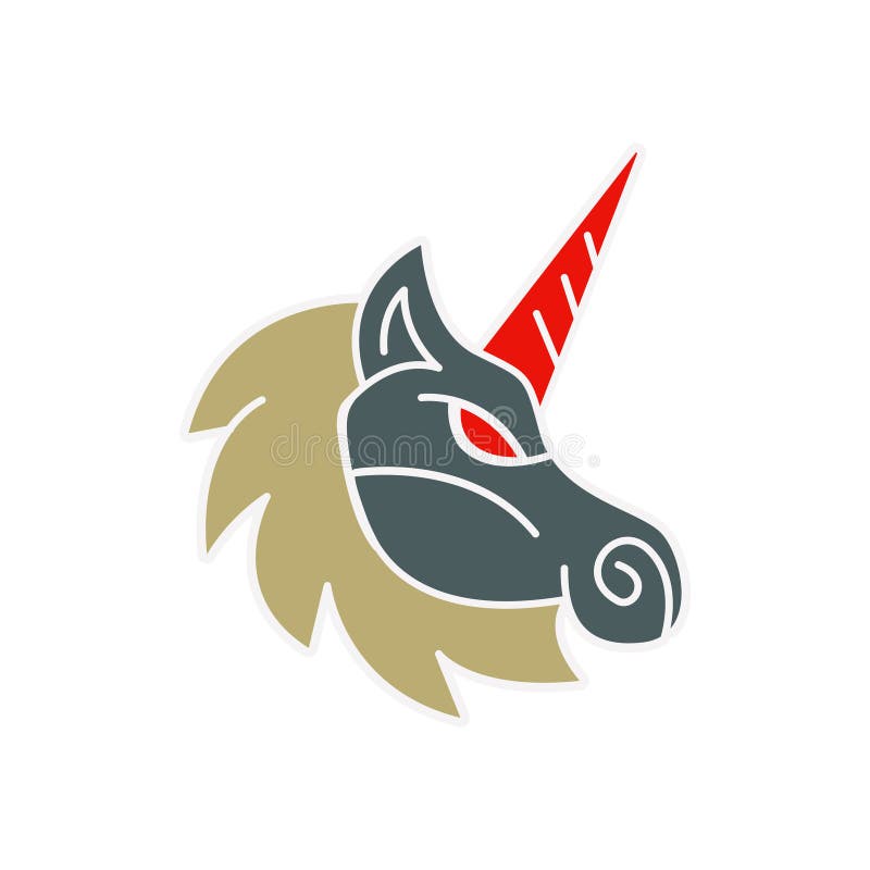 Unicorn Logo Design Simple Modern. Stock Vector - Illustration of ...