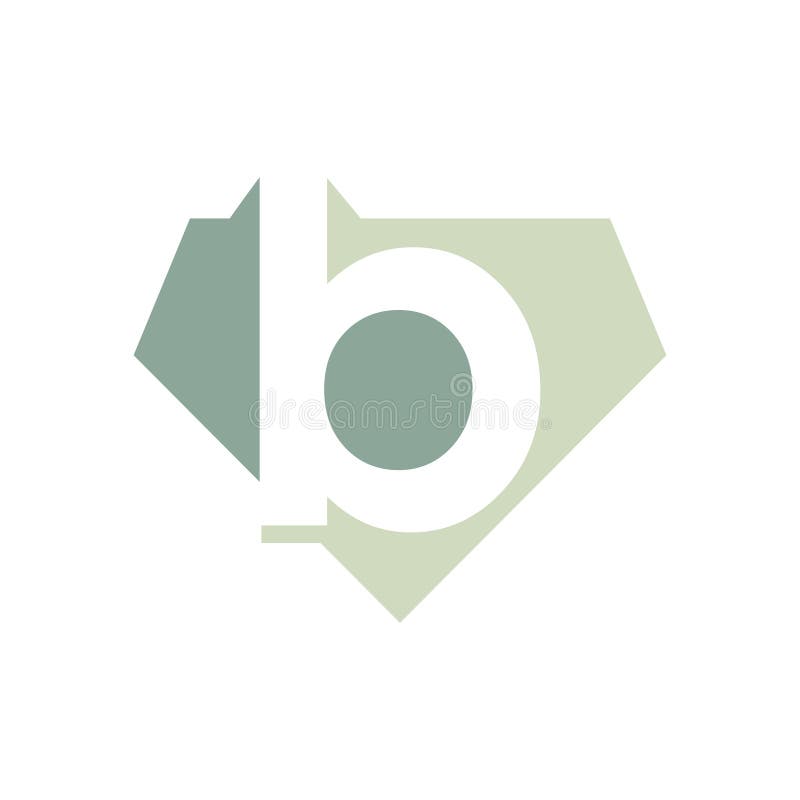 Letter B Diamond Logo Design Simple Modern, Best Vector Template. Stock ...