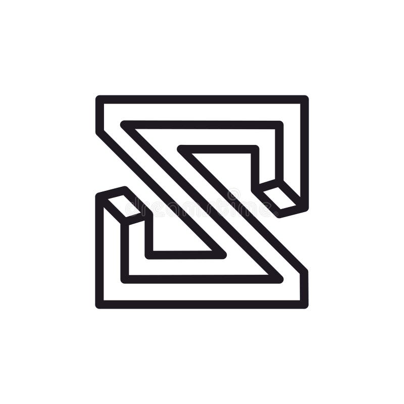 Clean Minimalist Letter S in Square Geometry Visual Logo, Highly ...