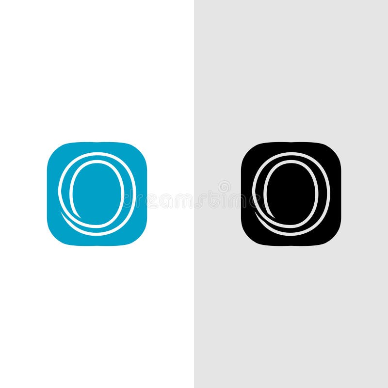Letter O Logo Design Template Sign. Solid and Stylish Silhouette Stock ...
