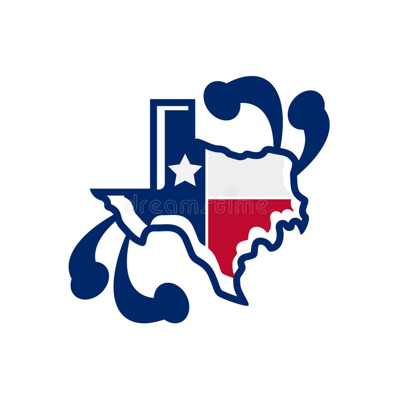 Texas Tech Map Logo Design Template Sign. Solid Color Style, Stock ...