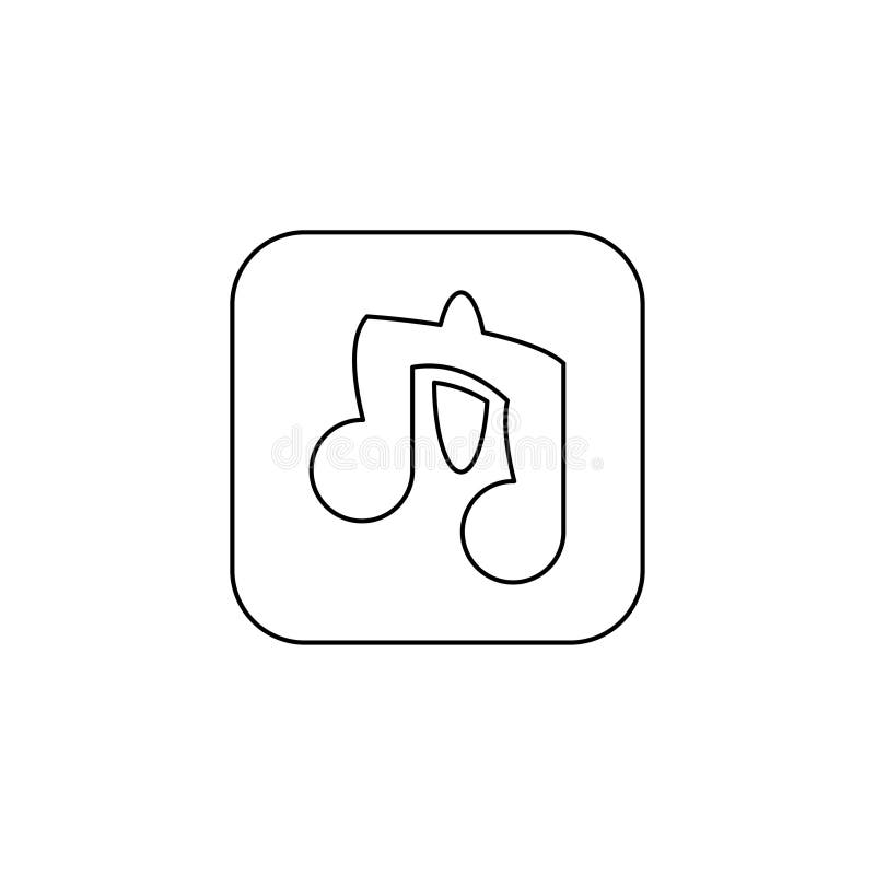 Music App Icon Vector Design Template Best. Icon with Monoline Style ...
