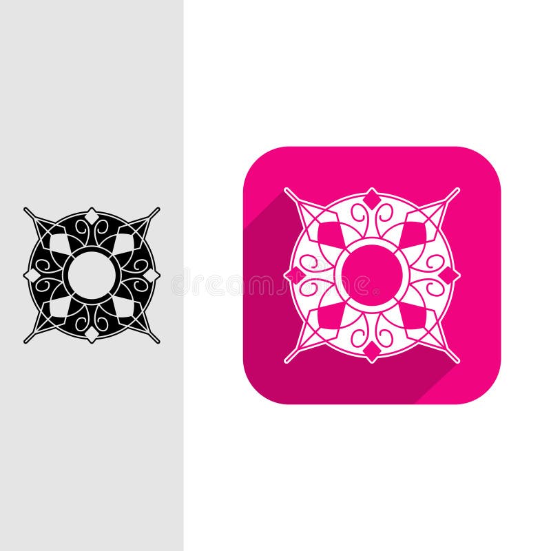 Luxury Emblem Ornament Favicon Symbol and Icon Template Vector. Highly ...