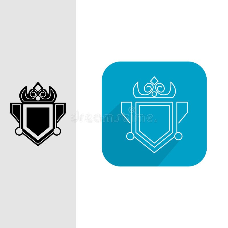 Elegant Crowned Shield Favicon Symbol and Icon Template Vector. Highly ...