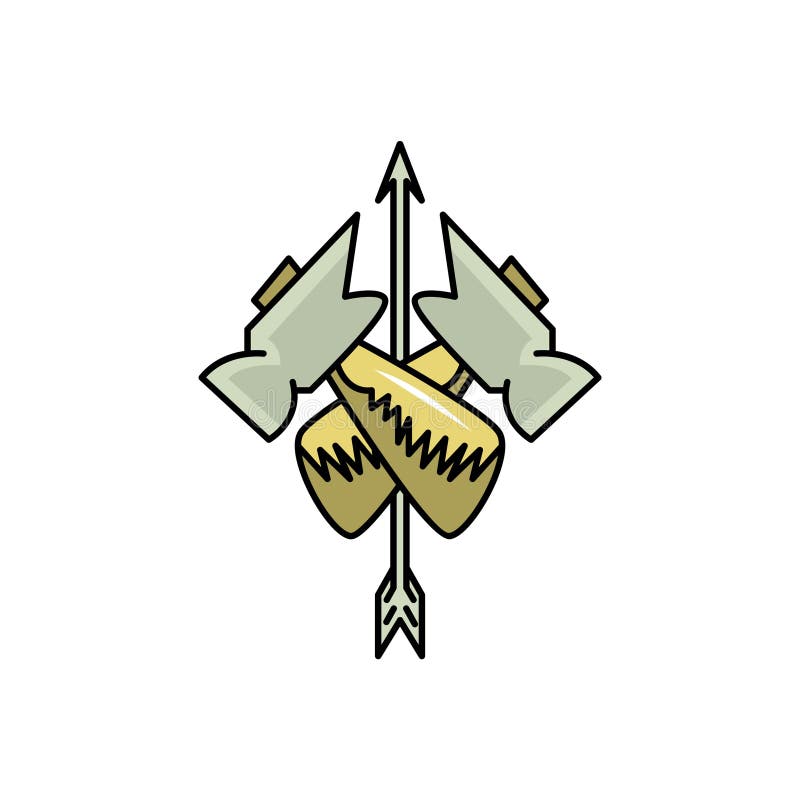 Two Hammers Logo As Hipster Gear Vector Design Template Best. Solid ...