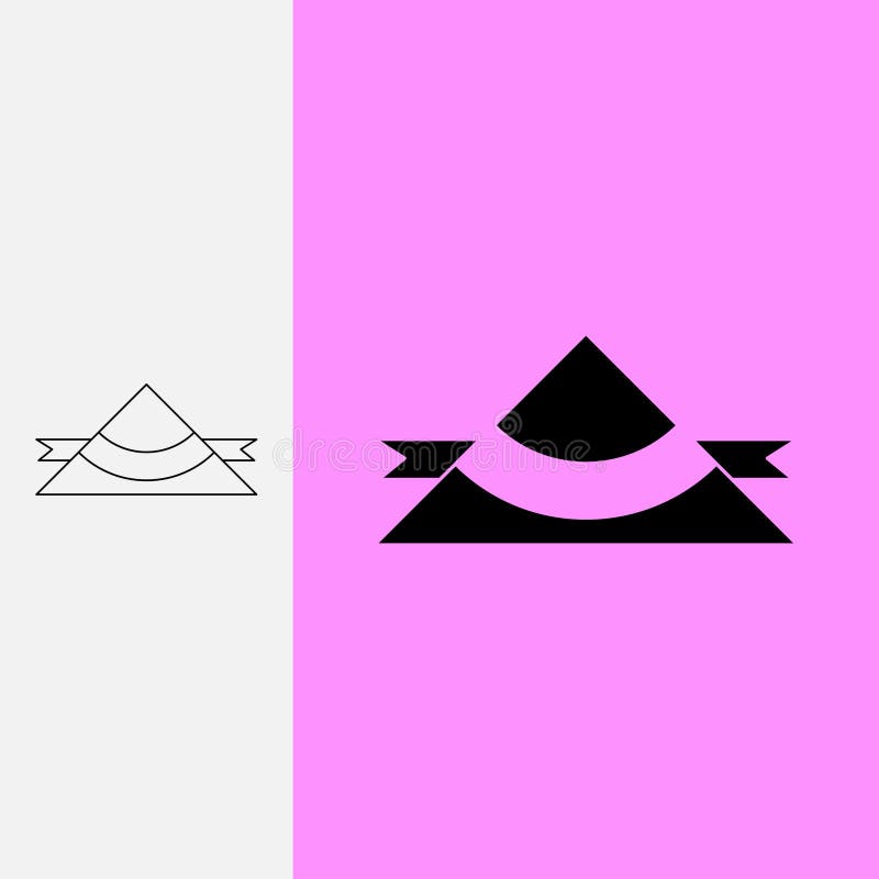 Clean Minimalist Nice Banded Pyramid Logo, Monoline Style and ...