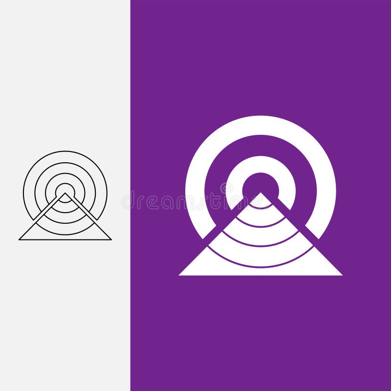 Resonant Pyramid Logo, Logo Design Template Sign. Monoline Style and ...