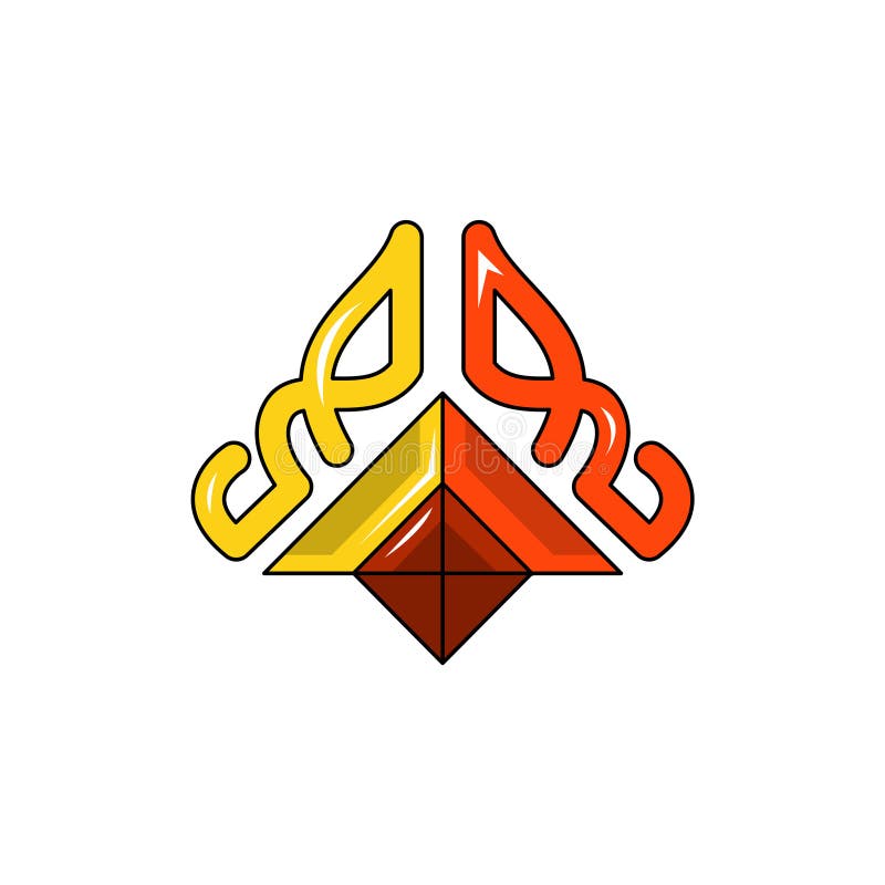 Simple Pyramid Logo, Modern Sign Template. Solid Color Style, Stock ...