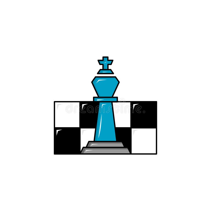 King with Chess Pieces, Logo Design Simple Modern. Solid Color Style ...