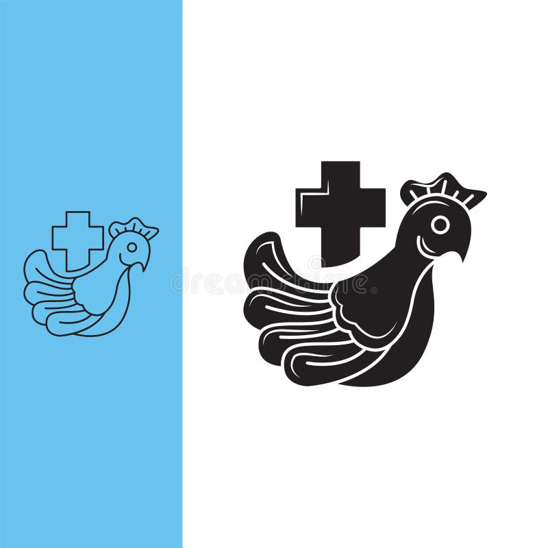 Dove Logo, Above Which There is a Cross. Monoline Style and Silhouette ...