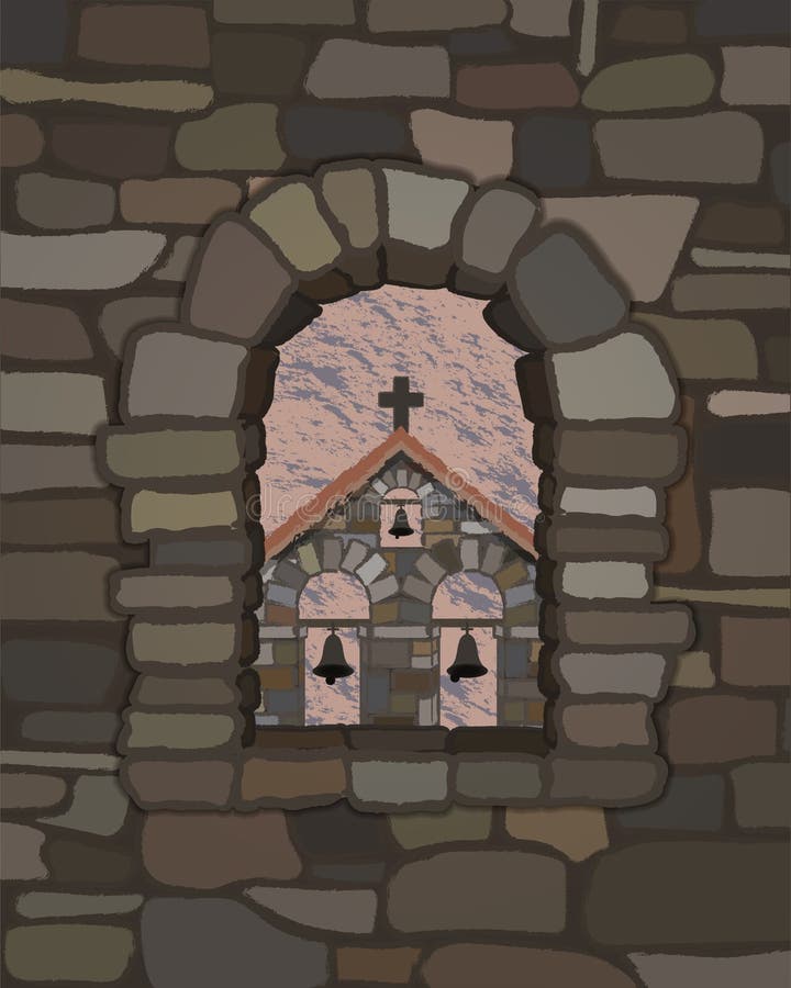 View from the Arched Stone Window of the Ancient Spanish Church in ...