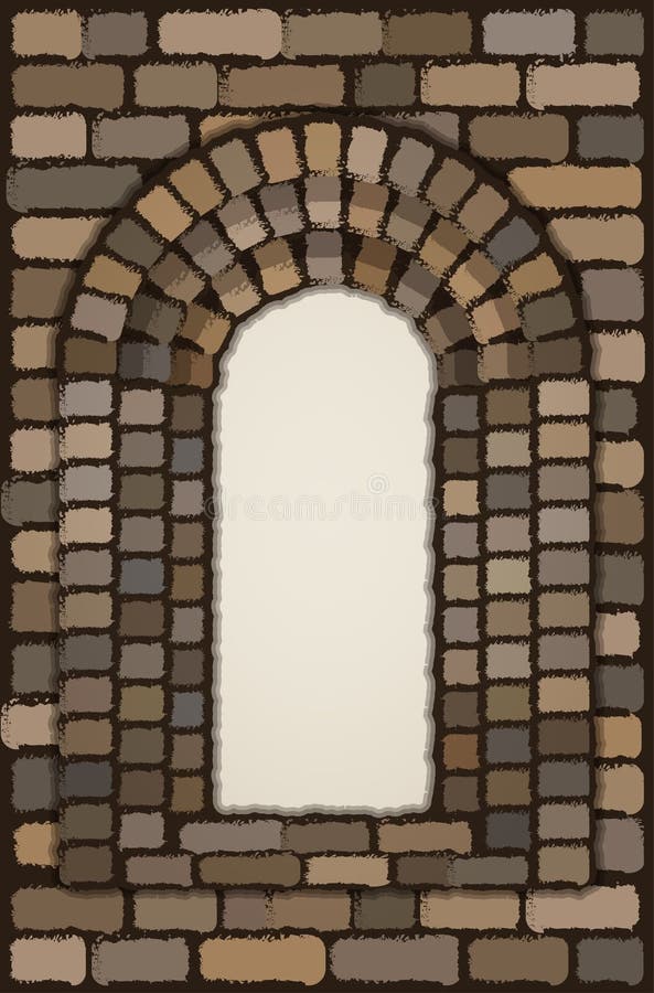 View from the Ancient Stone Window in Visigothic Style Stock Vector ...