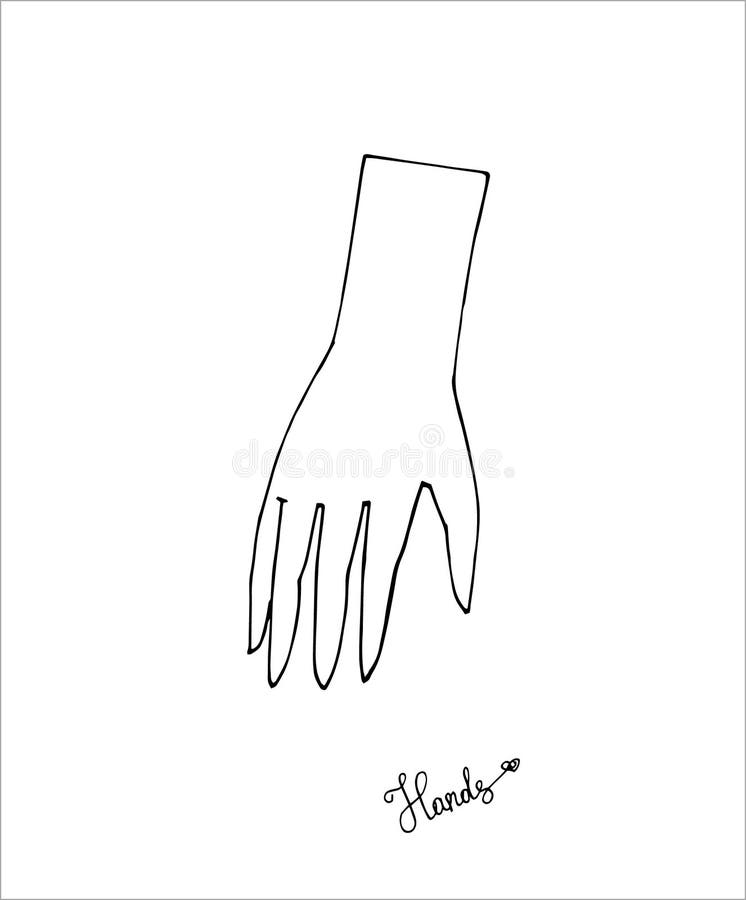 Vector Illustration of a Hand. Plastic Hands, Dynamic Shapes. Stock ...