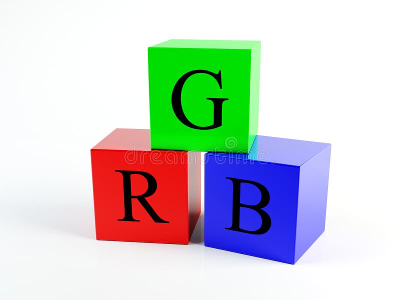 RGB box stock illustration. Illustration of three, gradient - 16047193