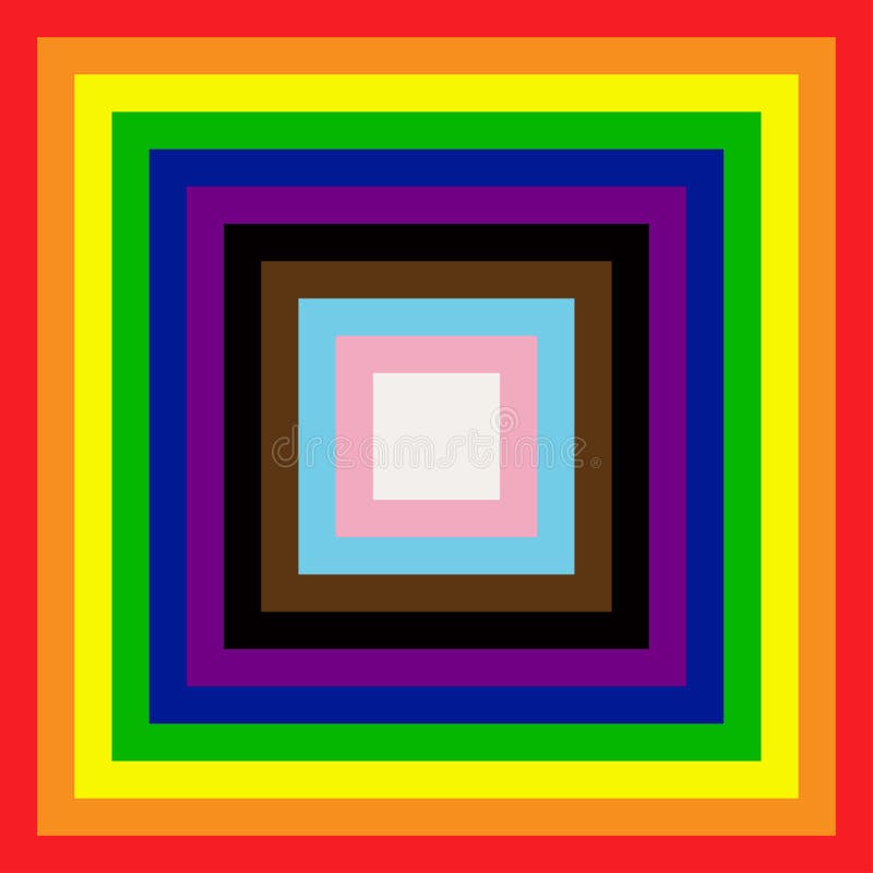 Modern Lgbt Pride Rainbow Flag Evolution Illustration Stock Vector