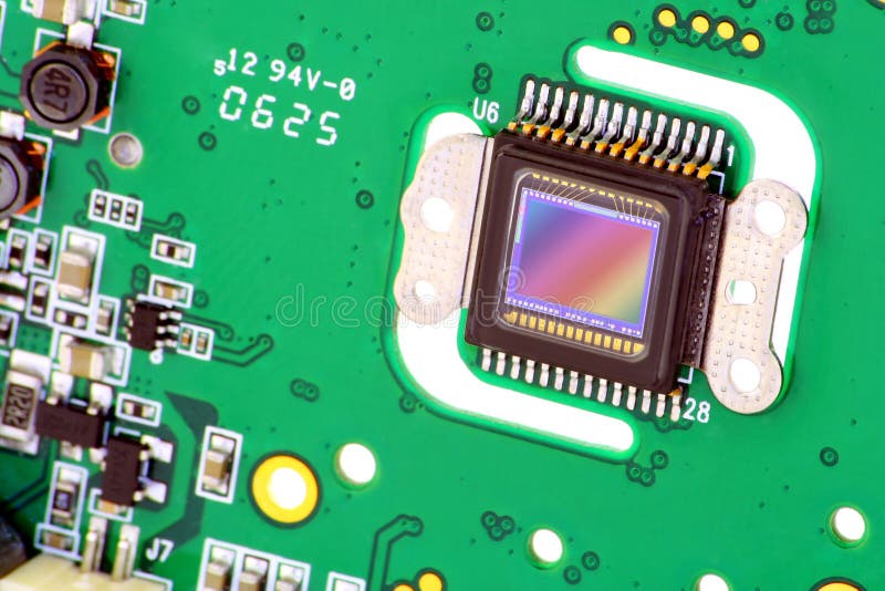 RGB CMOS Sensor from Camera Stock Image - Image of lighting, science ...