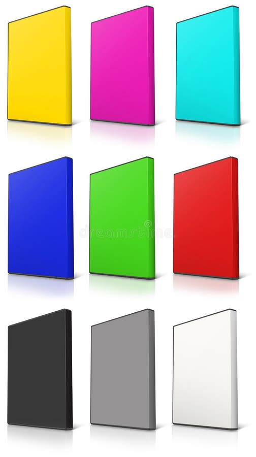 RGB and CMYK DVD Case stock illustration. Illustration of green - 82371646