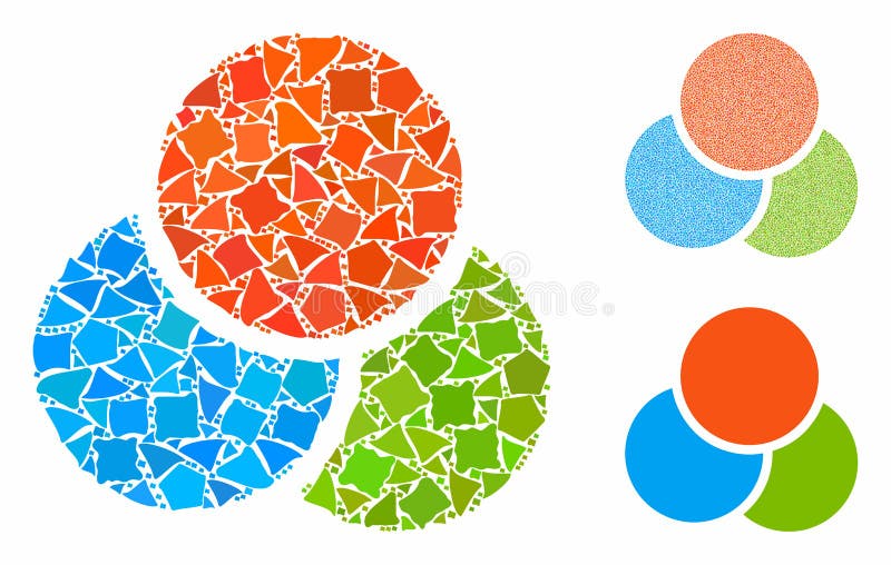 RGB Color Circles Mosaic Icon of Raggy Items Stock Vector ...