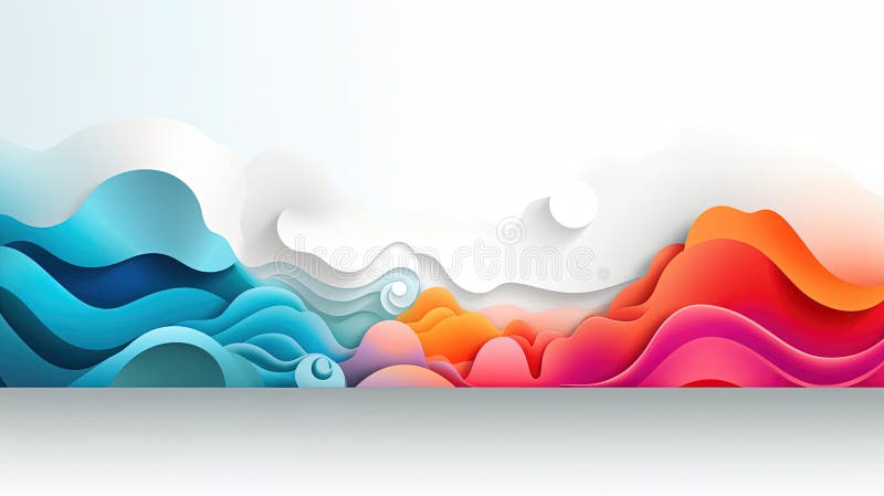RGB Color Waves on Abstract Painting Background Stock Illustration ...