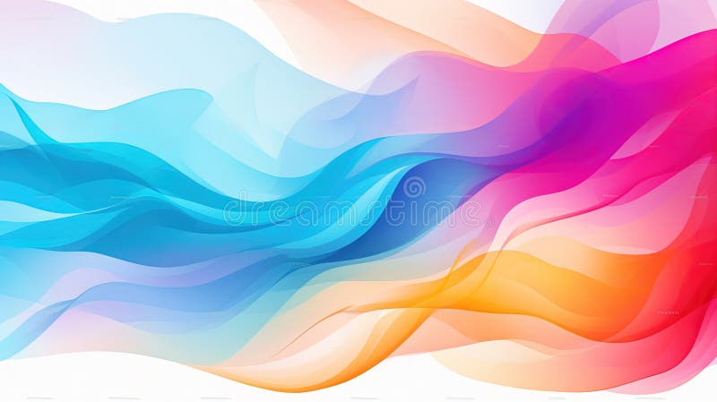 RGB Color Waves on Abstract Painting Background Stock Illustration ...