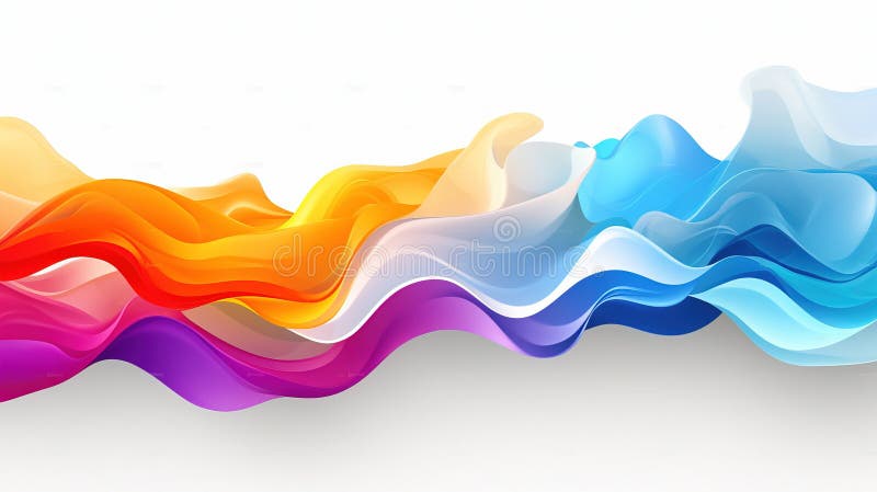 RGB Color Waves on Abstract Painting Background Stock Illustration ...