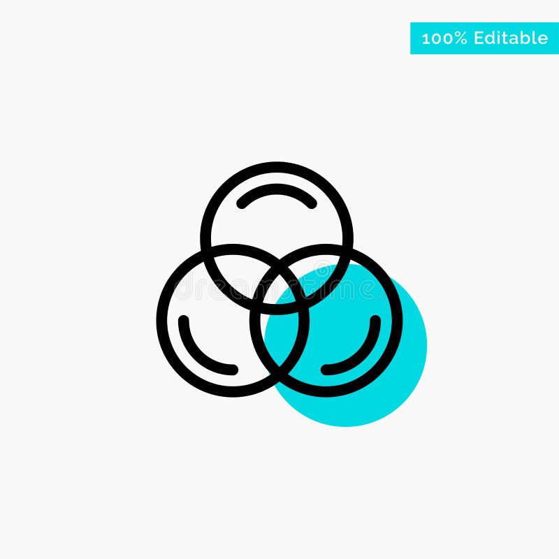 Rgb, Color, Web Turquoise Highlight Circle Point Vector Icon Stock ...