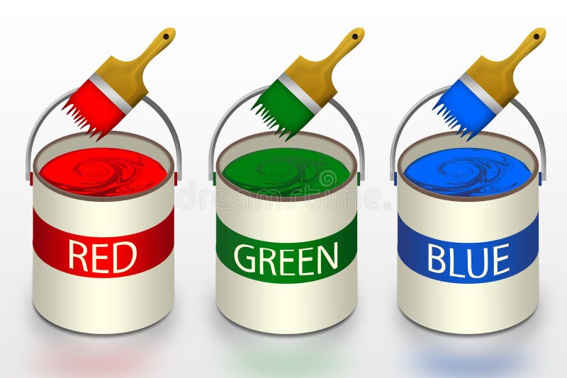 Paint Boxes And Drops On A Wall Stock Vector - Illustration of black ...