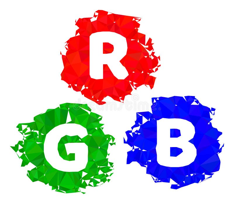 RGB Colors Polygonal Icon stock vector. Illustration of lowpoly - 220718995