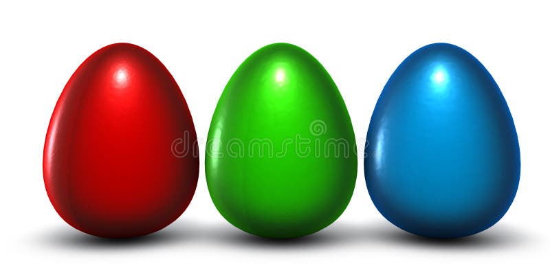 Rgb easter eggs stock illustration. Illustration of holiday - 106811224