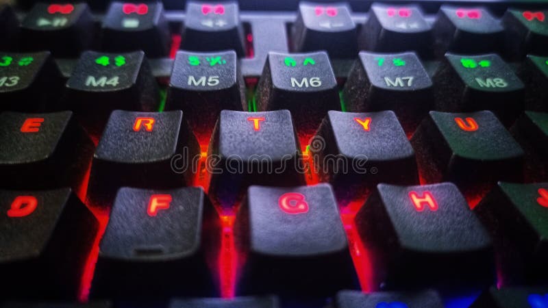 RGB Gaming keyboard stock image. Image of keyboard, circle - 209633783