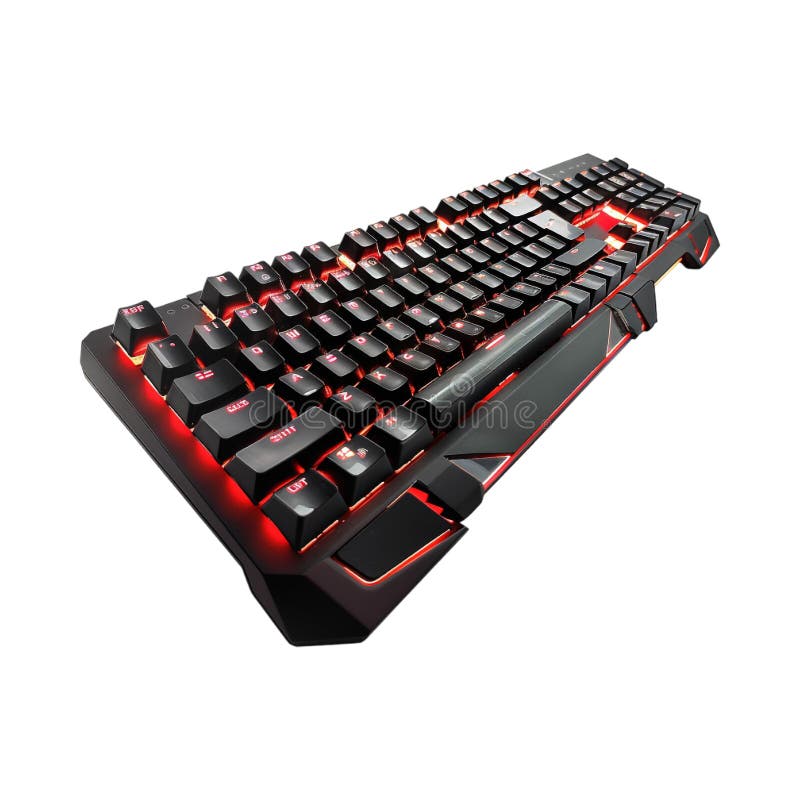 RGB Gaming Keyboard on Transparent Background - Ai Generated Stock ...