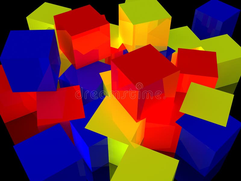 RGB Glowing boxes stock illustration. Illustration of colors - 11096973