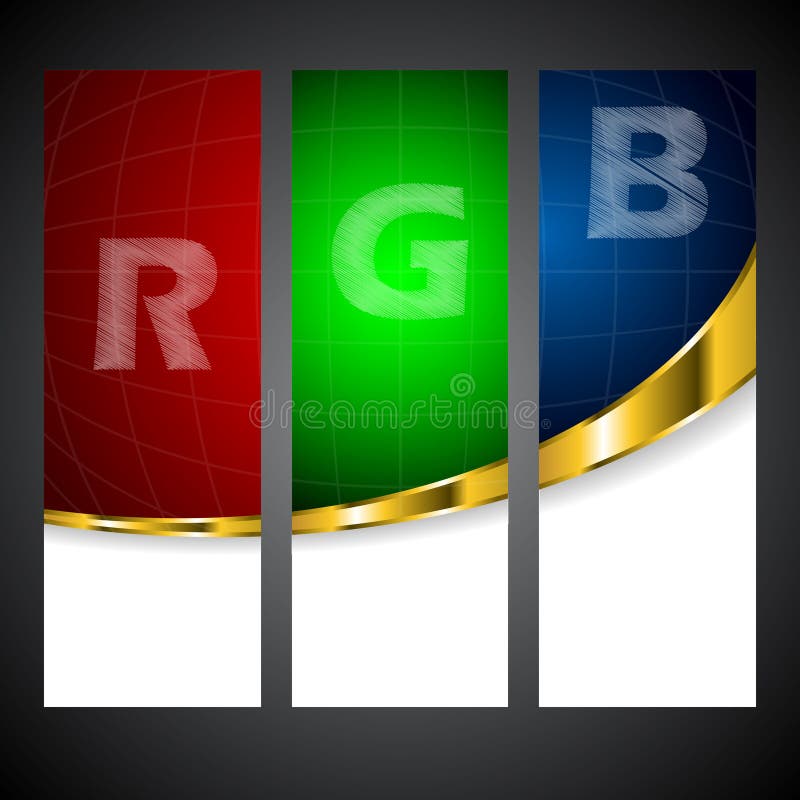 Rgb Label Set with Scribble Letters Stock Vector - Illustration of ...
