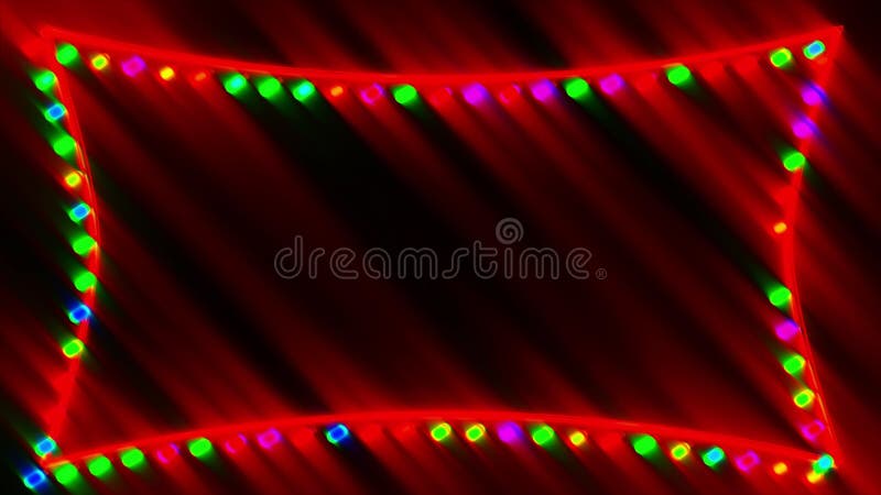 RGB LED Light Tunnel with Wavy Frame Animation Stock Footage - Video of ...