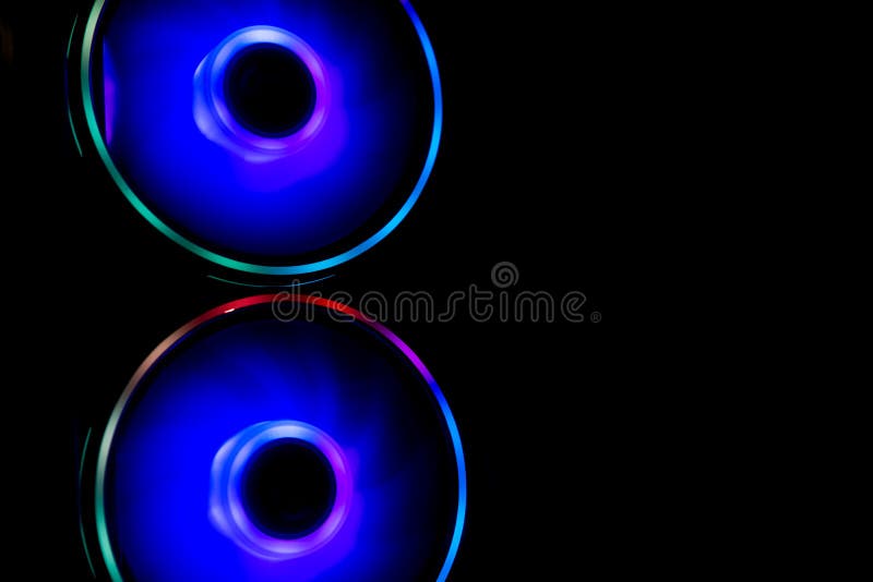 RGB Led Lights of Computer Cooling Fan Stock Photo - Image of modern ...