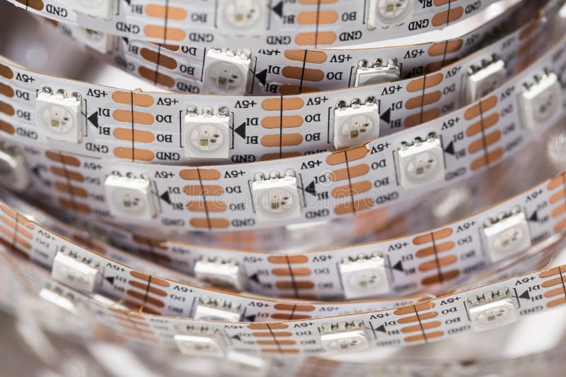 RGB LED tape stock photo. Image of production, diode - 76805302