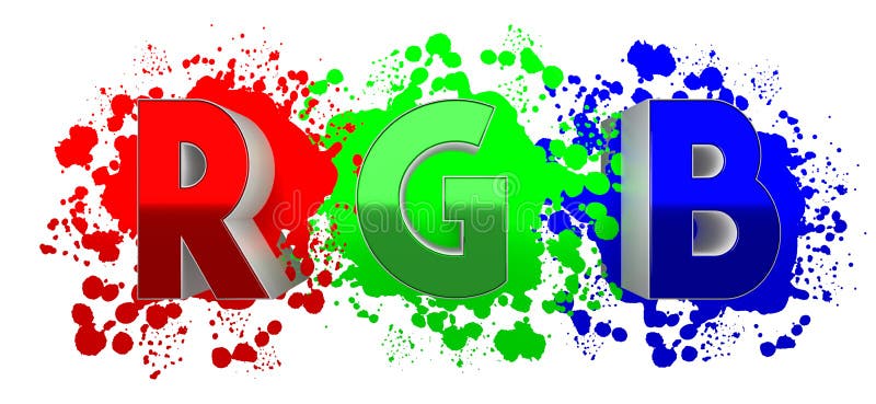 RGB Colors - Red, Green, Blue, Cartoon Characters Stock Illustration ...