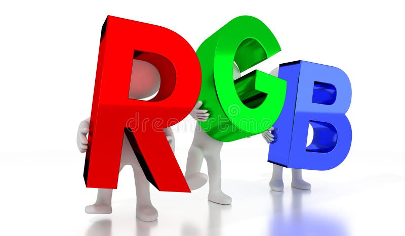 RGB Letters - Red, Green, Blue Colors Stock Illustration - Illustration ...