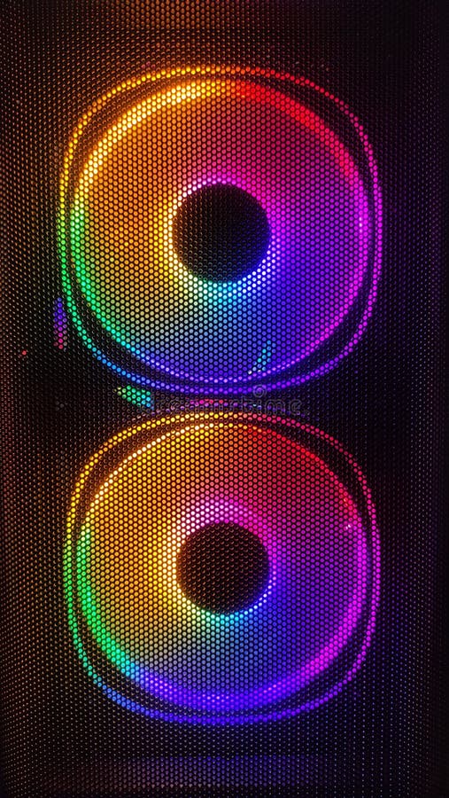 Rgb Light Fan Computer Front Case Stock Photo - Image of stage, design ...