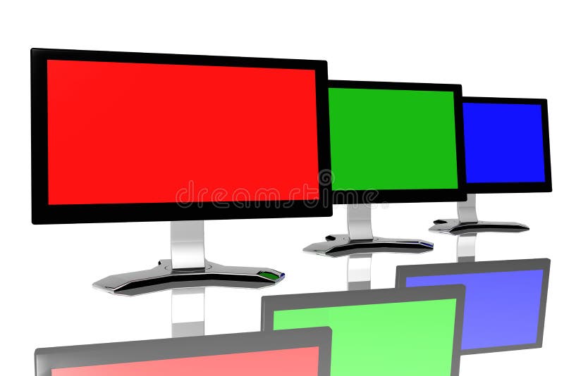 RGB monitors stock illustration. Illustration of gallon - 4302020