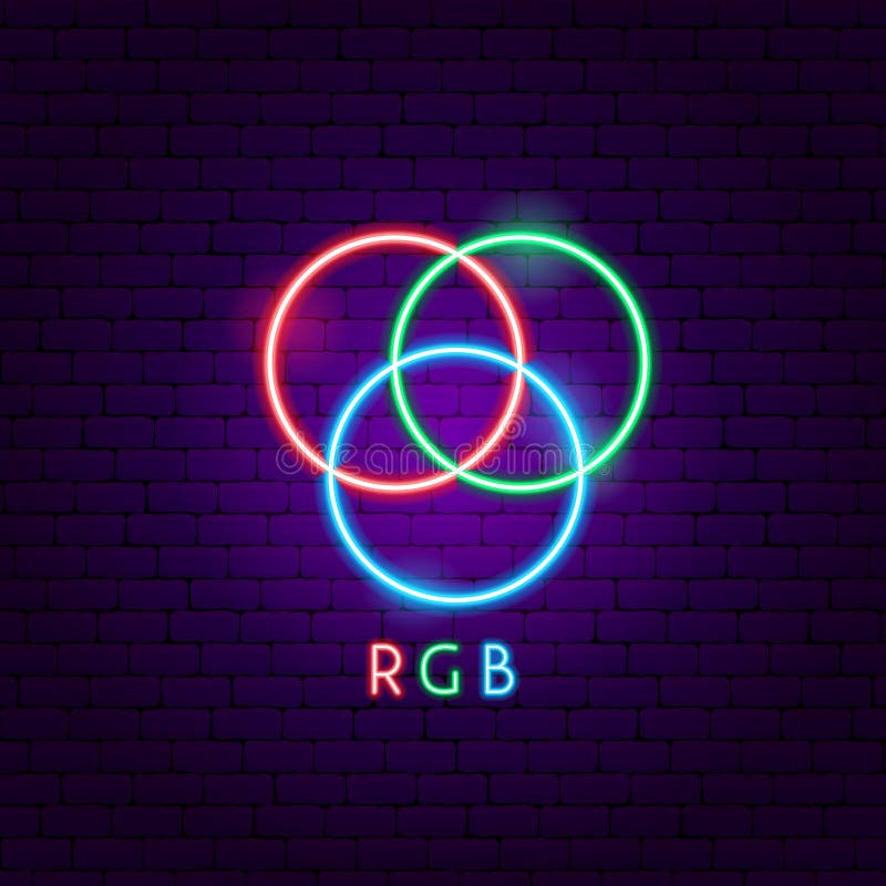 RGB Neon Label stock vector. Illustration of additive - 247283999