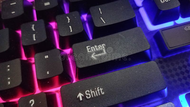 RGB neon light keyboard stock photo. Image of circle - 260243168